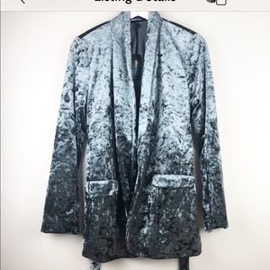 Alice Blue | Jackets & Coats | Crushed Velvet Blazer Like New | Poshmark